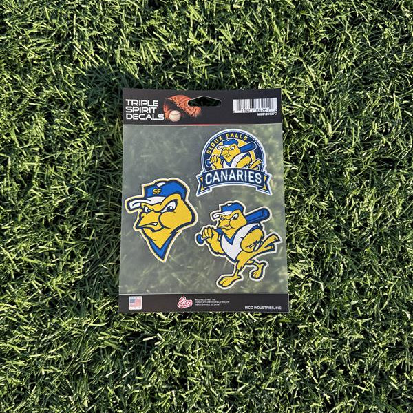 Canaries Logo Sticker Triple Pack – Canaries Baseball Pro Shop